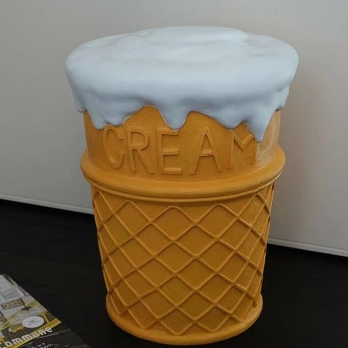 Ice Cream Stool Chair – White Market