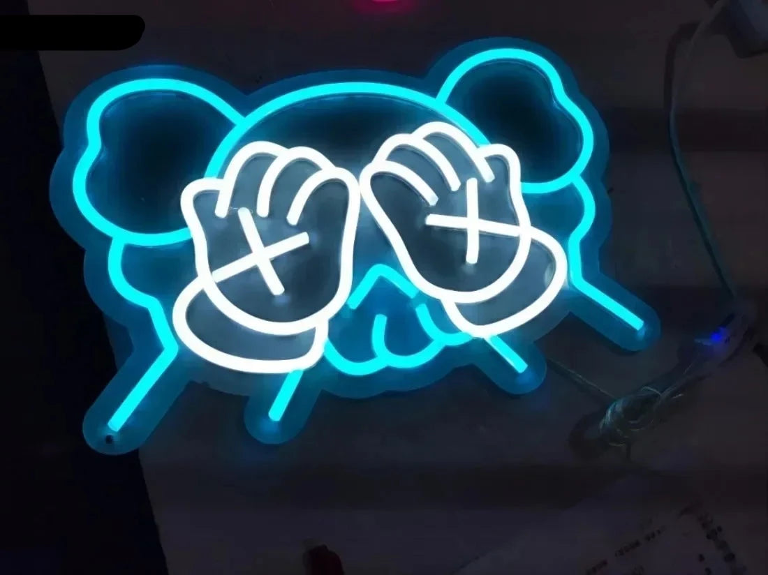 Kaws LED Neon Sign – White Market