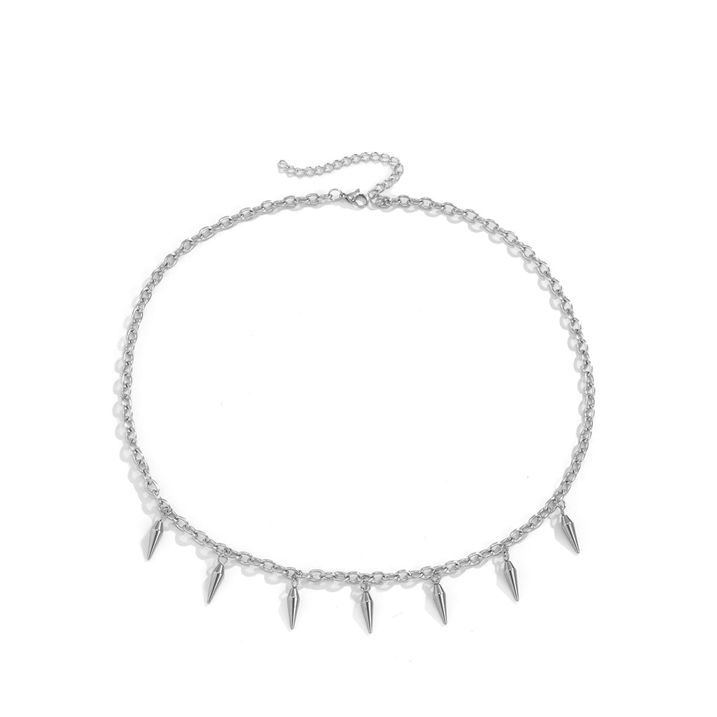 Stainless Steel Spiked Chain – White Market