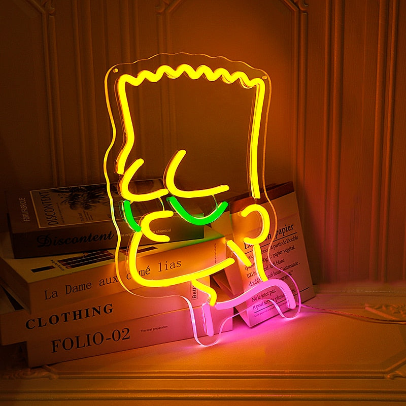 Bart Simpson Neon Light – White Market