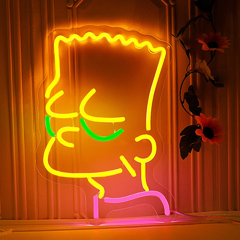 Bart Simpson Neon Light – White Market