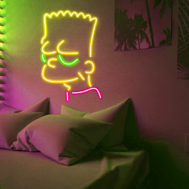 Bart Simpson Neon Light – White Market