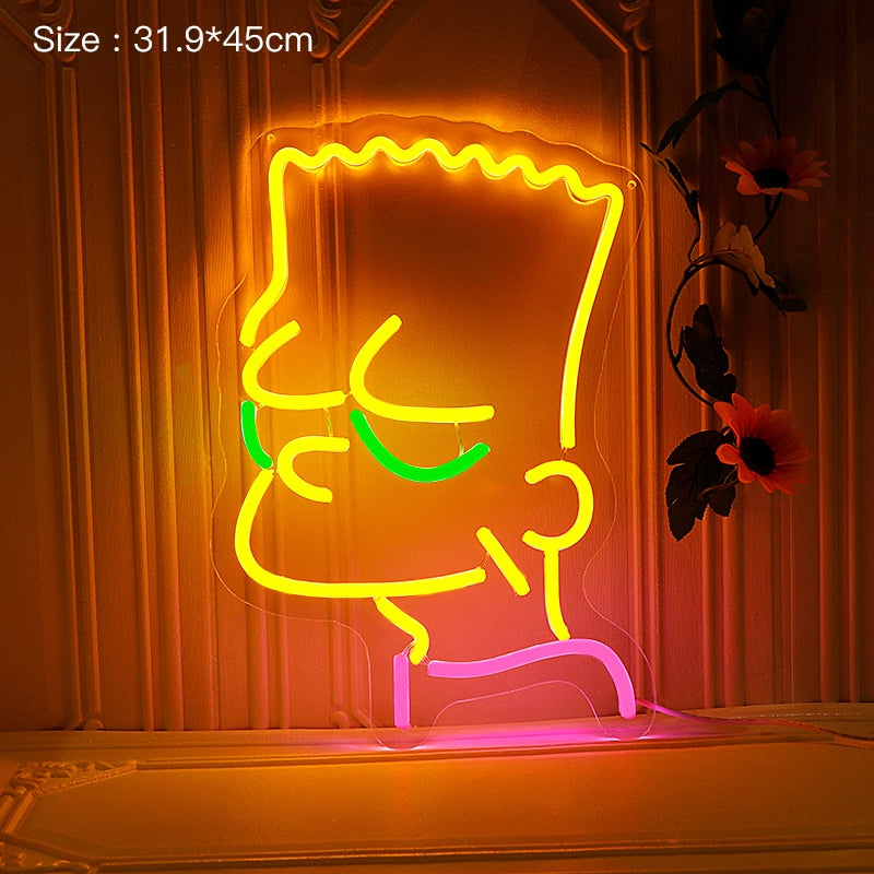 Bart Simpson Neon Light – White Market