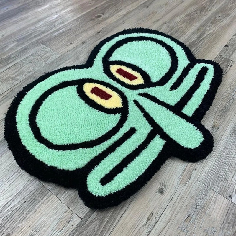 Big Booty Squidward Squished Rug – White Market