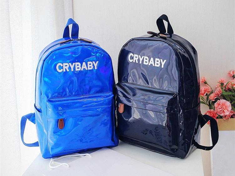 Iridescent "Cry Baby" Rainbow Backpack – White Market