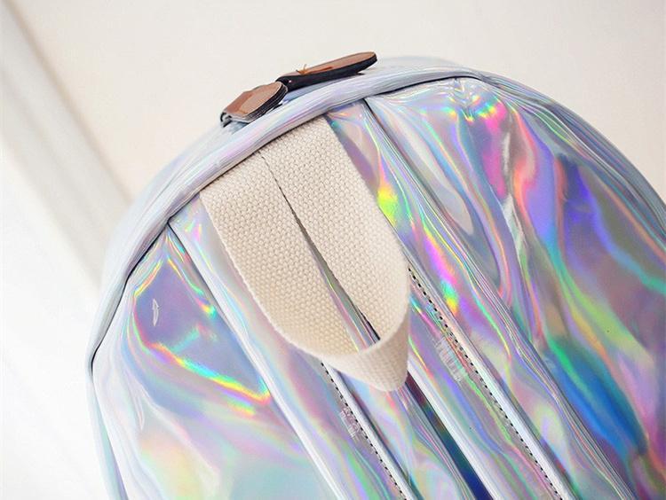 Iridescent "Cry Baby" Rainbow Backpack – White Market