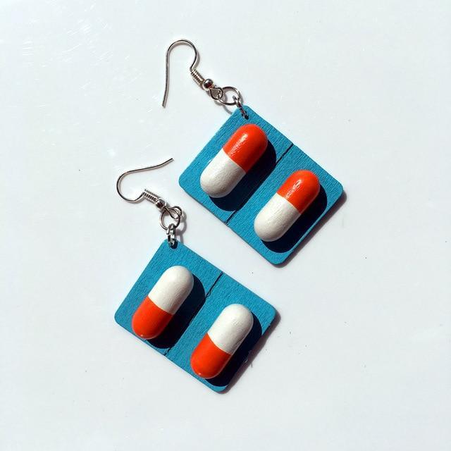 Pill Capsule Earrings – White Market