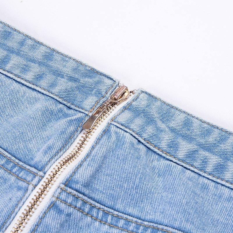 High Waisted Back Zipper Jeans – White Market