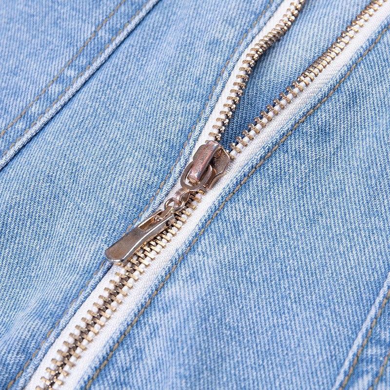 High Waisted Back Zipper Jeans – White Market