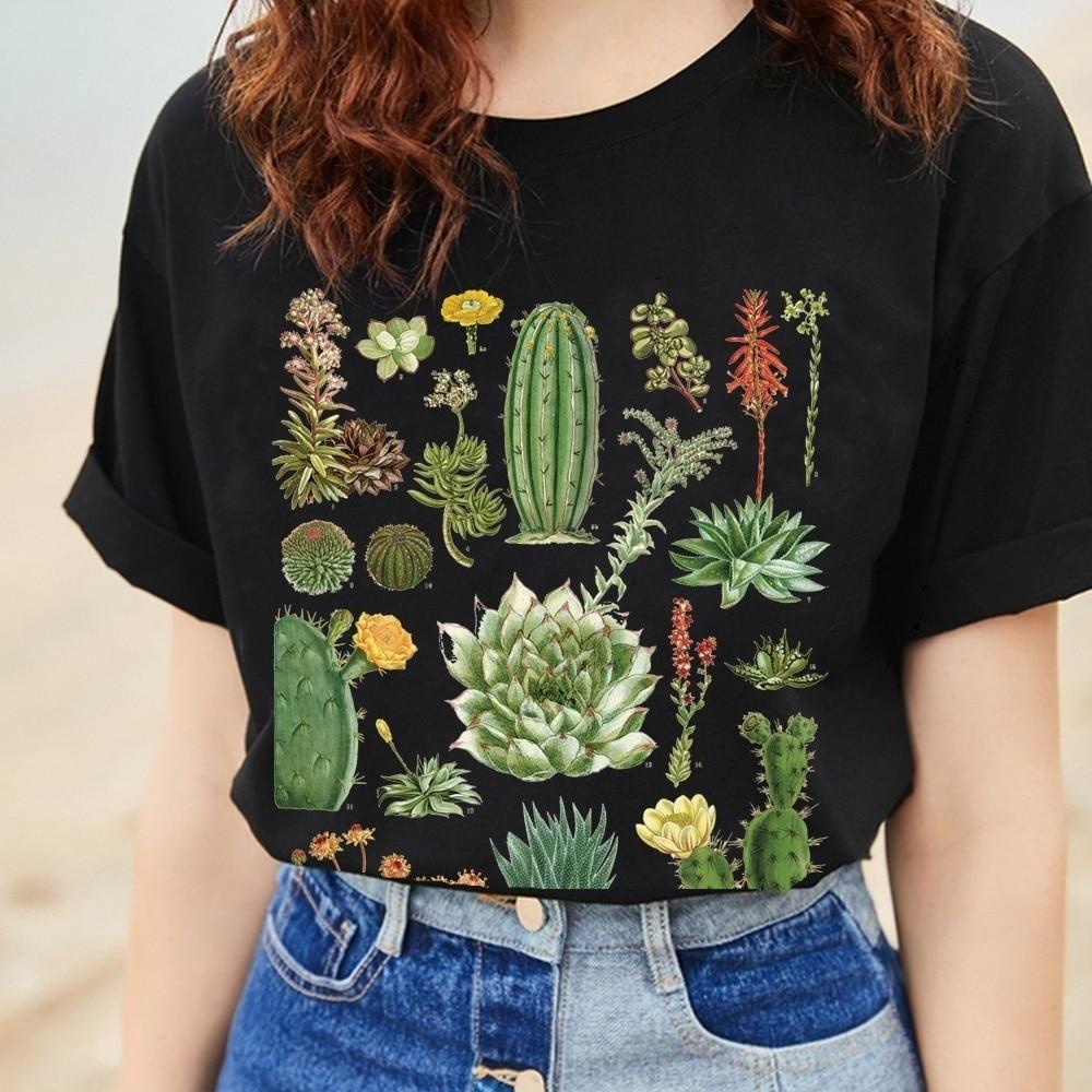Succulent Cactus Tee – White Market
